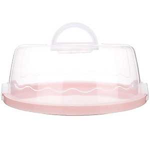 HELYZQ Sealing Carrier Portable Plastic Round Cake Box Cupcake Dessert Container Case Sealing Handheld