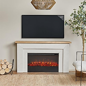 Malie 68" Landscape Electric Fireplace TV Stand in Venetian Gray by Real Flame