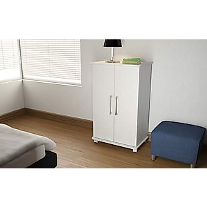 Manhattan Comfort Catalonia 2.0 Collection Modern Standard Sized 6 Shelf, 18 Pair Freestanding Mobile Shoe Storage Closet, White