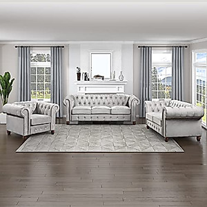 Lexicon Anise Living Room Sofa, Gray