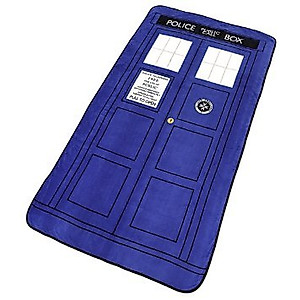 Doctor Who Classic Tardis Super Plush Silk Touch Blanket Throw