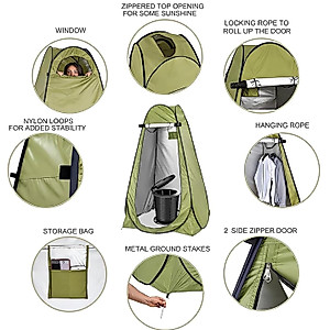 B BIBYKIVN Changing Tent, Shower Tents for Camping, Pop up Privacy Tent for Portable Toilet, Portable Dressing Room for Outdoor Indoor Camping, Hiking