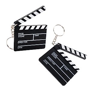 Windy City Novelties 12 Pack Hollywood Clapboard Keychains | In Bulk | Movie Night Decoration Hollywood Party Favors Giveaways Prizes Movie Director