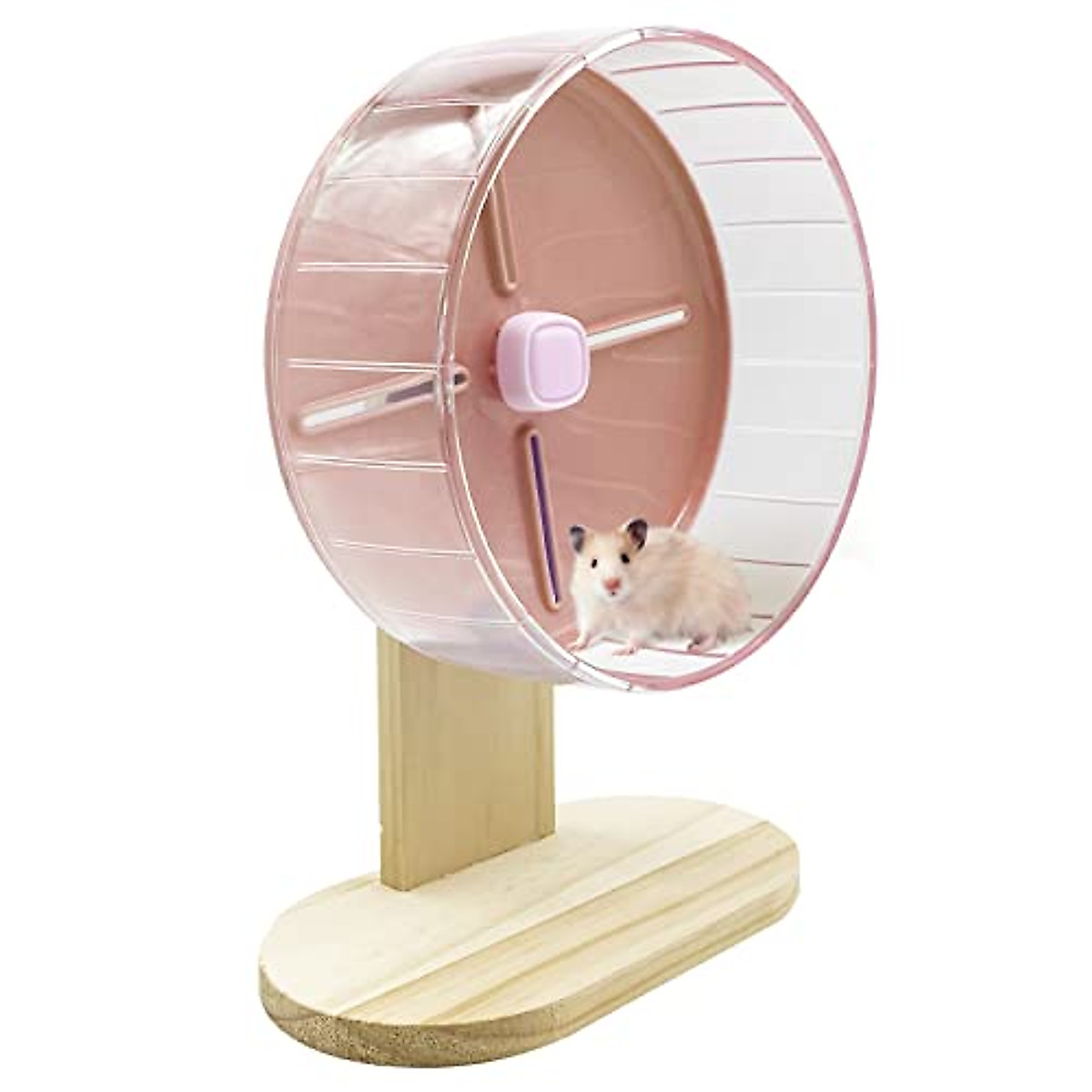 Hamster Silent Exercise Wheel Quiet Spinning Candy-Color Running Wheels with Height-Adjustable Stand for Hamster Gerbils Dwarf Hamster Mice Rat Teddy Hamster