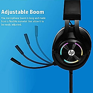 HP Gaming Xbox One Headset with Mic, Gaming Headphones with Microphone for PS4, PC, Laptop, Nintendo Switch with Noise Cancelling Microphone, Wired Over Ear Head Set with LED Lights