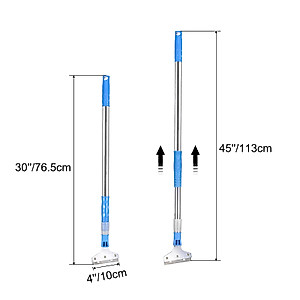uxcell 45" Adjustable Floor Scraper Long Steel Handle Flooring Removal Tool with Cover for Window Paint Glass Wall