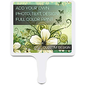 VictoryStore Custom Photo Church Fans - Hand Held Fans - Full Color Print - Waterproof Fans, 8x10.5 Inches, One Sided (108)