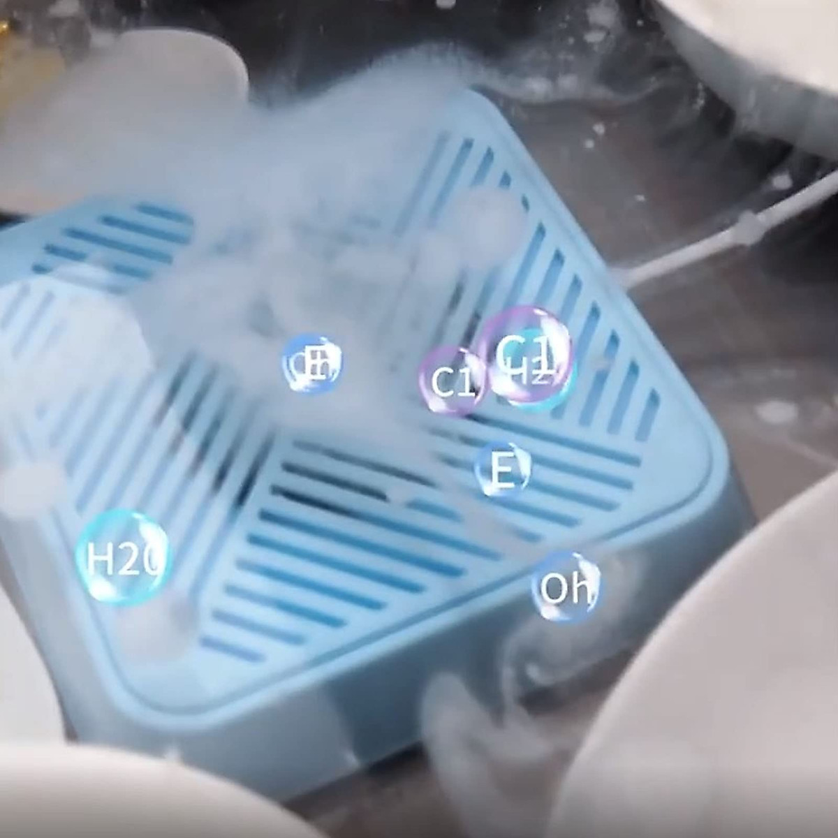 Topyond USB Dishwasher Powered Portable Small Dish Washing Machine,Mini Ultrasonic Efficient Cleaning for Travel and Kitchen Tableware,Blue