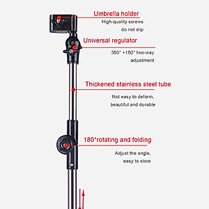 Umbrella Holder Bike Umbrella Stand Holder Adjustable Stainless Steel Tube with Ring Locks Accessories for Motorcycle