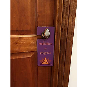 Meditation Door Sign | Do Not Disturb Sign Meditation in Progress | Meditation Gift for Home or Office