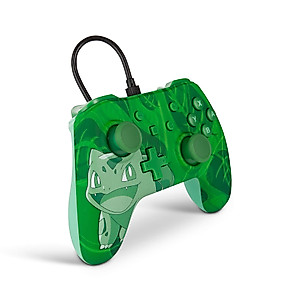 PowerA Wired Controller for Nintendo Switch - Pokémon: Bulbasaur Overgrow, Gamepad, Game controller, Wired controller, Officially licensed