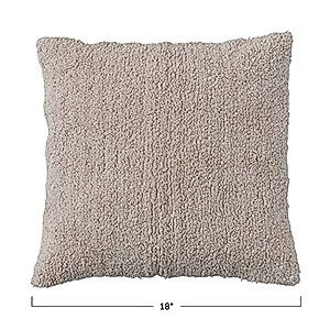 Creative Co-Op Cotton Tufted Throw, Ivory Pillow