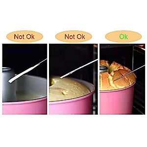 6 Pcs Metal Cake Tester, Stainless Steel Cake Testing Needles, Reusable Kitchen Cake Probe Bakery Muffin Bread Cupcake Tester, Baking Assistant Tool