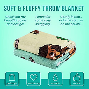 Horse Throw Blanket, Super-Soft Adorable Extra-Large Horse Throw Blanket for Girls, Teens, Adults, and Children, Fleece Horse Print Blanket (50in x 60in) Warm Plush and Cozy Throw for Traveling or Bed