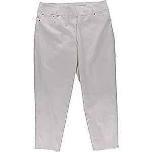 Ruby Rd. Women's Petite Pull-on Extra Stretch Denim Jean, White, 16P