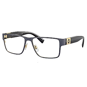Versace VE 1274 1468 Black Metal Rectangle Eyeglasses 55mm