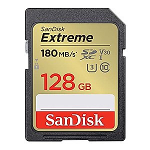 SanDisk 128GB Extreme SDXC UHS-I Memory Card - C10, U3, V30, 4K, UHD, SD Card - SDSDXVA-128G-GNCIN