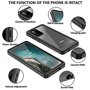 ANTSHARE for Samsung Galaxy Note 20 Case Waterproof, Built in Screen Protector 360° Full Body Heavy Duty Protective Shockproof IP68 Underwater Case for Samsung Galaxy Note 20 6.7inch