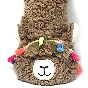 ooohyeah Women’s Super Soft Pet Llama Call You Sherpa Slippers One Size