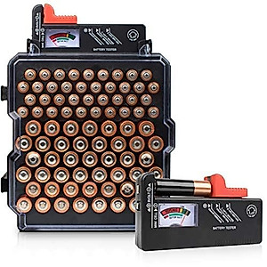 Battery Tester Checker (1 Pack w/Organizer)