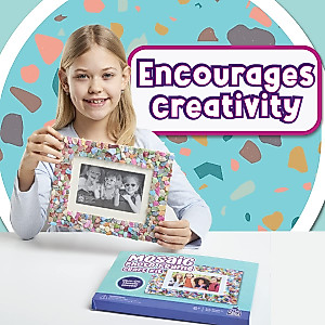 PURPLE LADYBUG Mosaic Photo Frame Craft Kit - DIY Arts & Crafts for Kids Ages 8-12 & Crafts for Girls 8-12 6-8 - 9 8 7 6 Year Old Girl Birthday Gift, Teen Girls Gifts 8-10 10-12