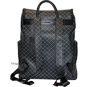 Rioni Top Loading Cambridge Travel Daypack Backpack Unisex - Signature Black