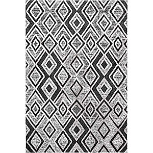 nuLOOM Trina Contemporary Diamonds Area Rug, 5' 3" x 7' 7", Grey