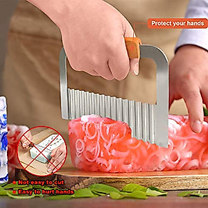 Silicone Soap Mold - Flexible Rectangular Loaf Mold Comes with Wood Box, Stainless Steel Wavy + Straight Scraper for Soaps Making