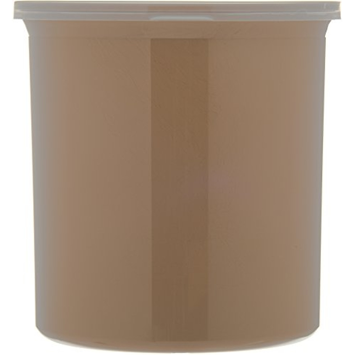 Carlisle FoodService Products Round Storage Container with Lid, 1.2 Quart Crock, Beige