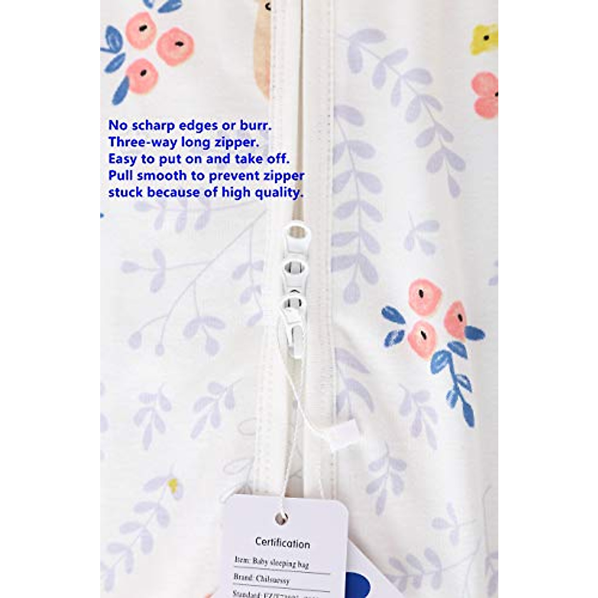 Chilsuessy Baby Wearable Blanket Unisex Cotton Sleep Bag Ultra Soft Baby Sleeping Sack 0.5 TOG Summer Sleeveless Sleeping Bag for Toddler Boys and Girls, Cute Bunny, 130cm/5-6 T