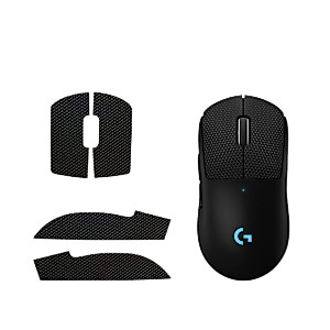 Mouse Anti-Slip Grip Tape, Grips Stickers for Logitech G PRO Wireless Gaming Mouse, Elastics Refined Side Grips Sweat Resistant Pads/Anti Sweat Paste, Cut to Fit Black