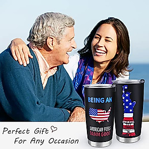 SUPERSUN Birthday Gifts for Men Tumbler, Dad Gifts from Daughter Son. Fathers Day, Patriotic Gift for Uncle, Grandpa, Papa, Husband, Him, Man 30th 40th 50th 60th. Cool Boyfriend Gifts Ideas.