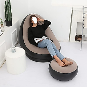 EYHLKM Lazy Couch Covered Chair no Padded Recliner Couch Sofa Living Room Inflatable Lazy Couch
