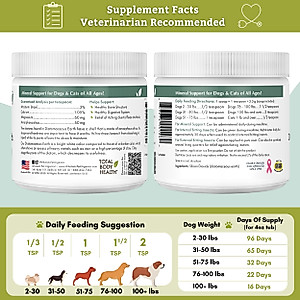 Wholistic Pet Organics DE for Dogs Organic Food Grade for Dogs - 4 Oz - Safe Non-Chemical Freshwater Silica Improves Overall Health