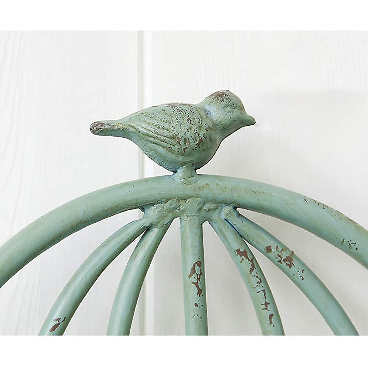 Garden Benches , Patio Bench Park Bench Outdoor Conversation Couch, Retro Wrought Iron Courtyard Stool, Outdoor Terrace Garden Metal Bench, Birdcage- Shaped Porch Decoration Chair (Size : Single Chair