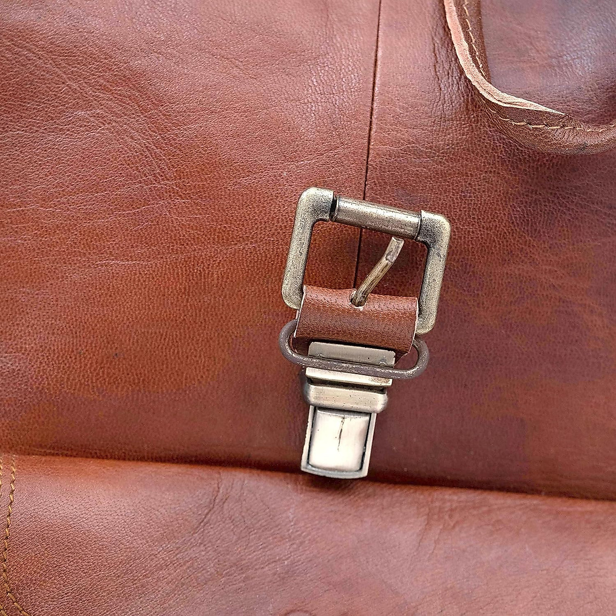 Shy Shy Let’s Touch The Sky Rustic Vintage Leather Backpack Travel Rucksack knapsack Daypack Bag for Men Women Brown (20 X 10 X 8 inches)