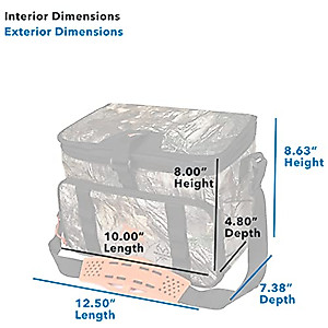 Arctic Zone 12 Can Realtree Zipperless HardBody Cooler Bag, Camo