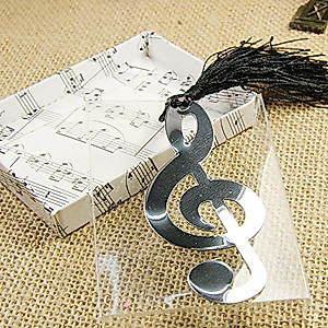 m·kvfa Romantic Music Note Alloy Bookmark Novelty Ducument Book Marker Label Stationery Lovely Music Note Page Markers Metal with Tassels Pendant Gifts Perfect for Gifts