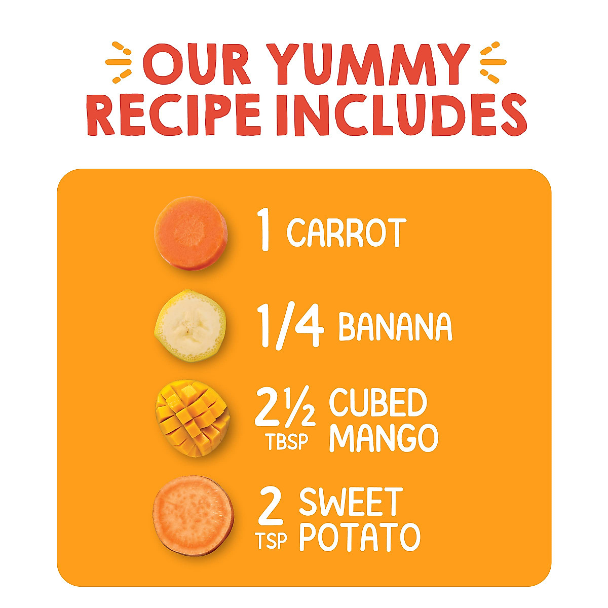 Happy Tot Organics Stage 4 Baby Food Pouches, Gluten Free, Vegan Snack, Love My Veggies, Fruit & Veggie Puree, Carrott, Banana, Mango & Sweet Potato, 4.22 Ounce (Pack of 16)