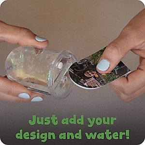 READY 2 LEARN Christmas Crafts - Design Your Own Snow Globes - Set of 4 - Christmas Snow Globes for Kids - Customizable Christmas Decorations for Home