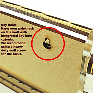 LITKO Paint Organizer Storage Rack | Miniature Model Hobby Paint Holder Caddy Stand | 18mL Dropper Bottle Shelf | Wall Mount | Portable | Compatible with Vallejo and Army Painter (108 Holes)