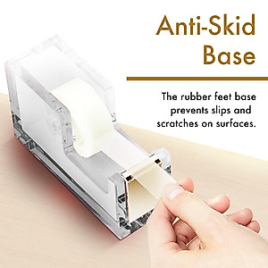 Acrylic & Gold Tape Dispenser by OfficeGoods - A Classic Design to Brighten Up Your Desk and Office