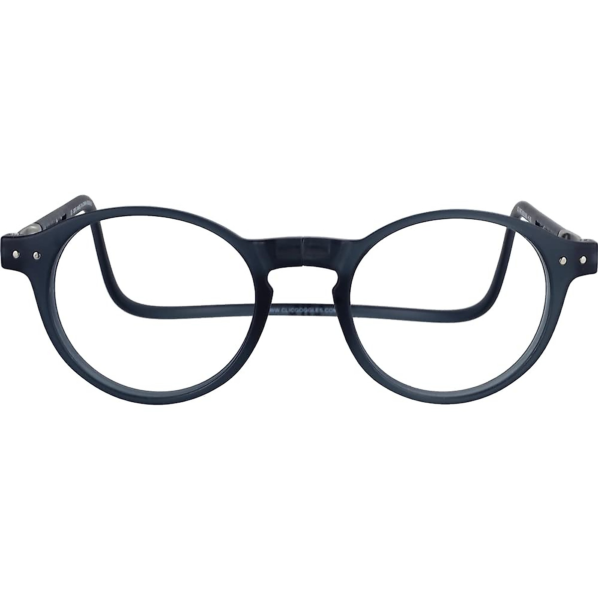 Clic Magnetic Reading Glasses for Men or Women, Computer Readers, Brooklyn (S-M, Dark Matte Grey, 2.00 Magnification)