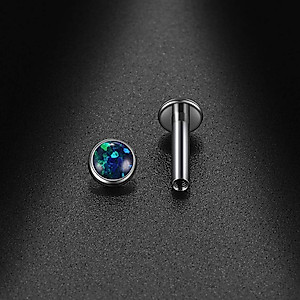 Xpircn G23 Titanium 14G 8mm Labret Monroe Lip Ring Helix Earring Studs Women Men Piercing Jewelry
