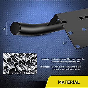 Nilight - 90021B Light Bar Mounting Bracket Front License Plate Frame Bracket Holder for Off-Road Lights LED Work Lamps , 2 Years Warranty