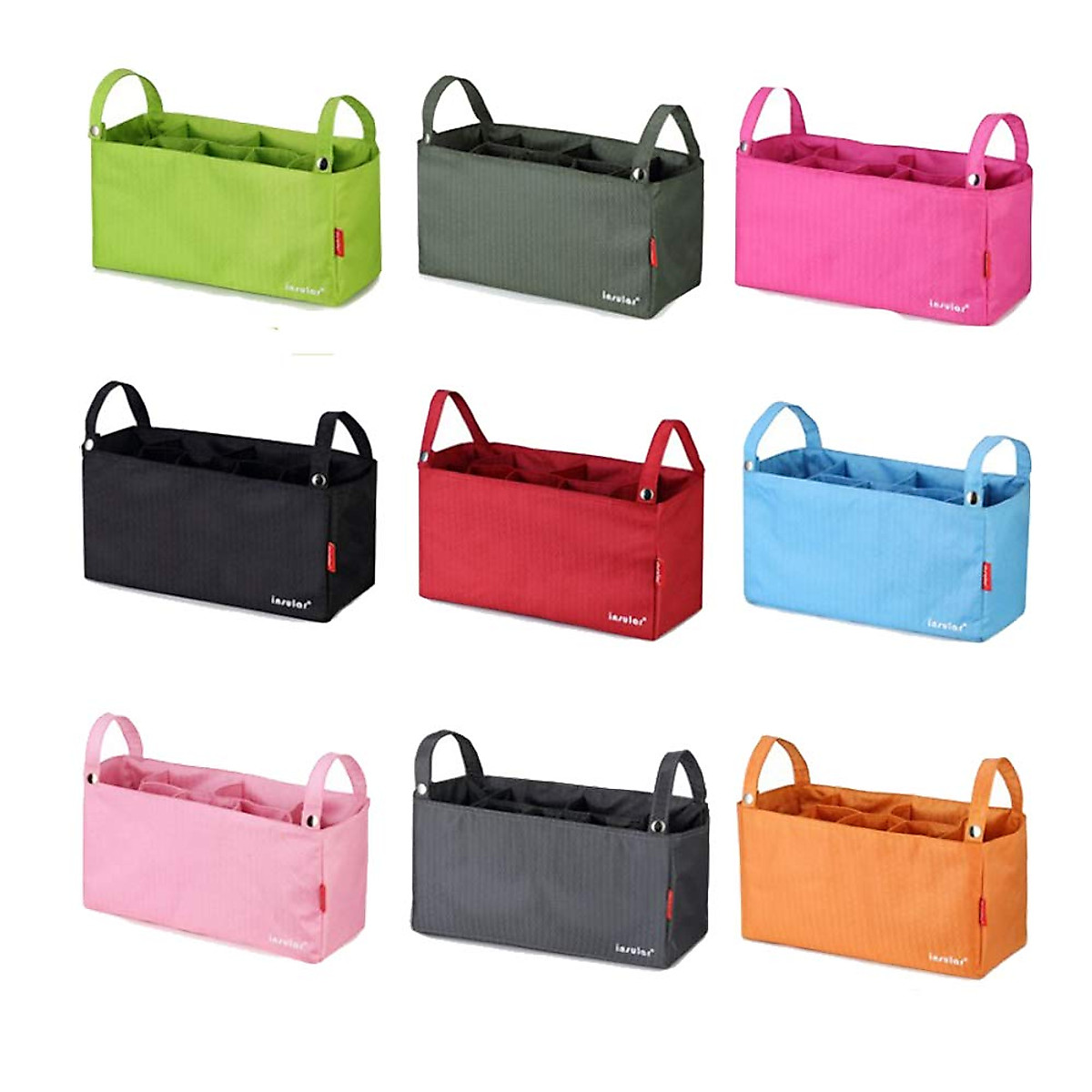 LTDH Stroller Organizer Bag Waterproof Insert Bag Universal Stroller Storage Bag For Baby Accessory Organizer With 7 Partition (Armygreen)