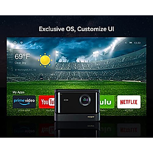 Dangbei Mars Pro 4K Projector, 3200 ANSI Lumens Laser DLP Projector with Android 4GB+128G, 2*10W HiFi Speakers, Auto Keystone Auto Focus HDR10 Home Theater