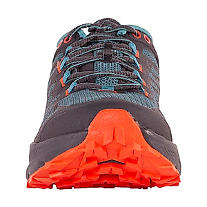 La Sportiva Womens Karacal Trail Running Shoe, Carbon/Lagoon, 9