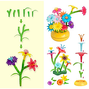 GAMZOO Flower Garden Building Toys for Girls 3-6 Year Old - Best Birthday Gift for Preschool Toddlers (150pcs)