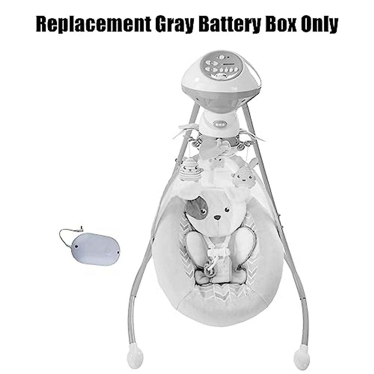 Replacement Part for Fisher-Price Sweet Snugapuppy Dreams Cradle 'n Swing - DRG43 ~ Replacement Gray Battery Box